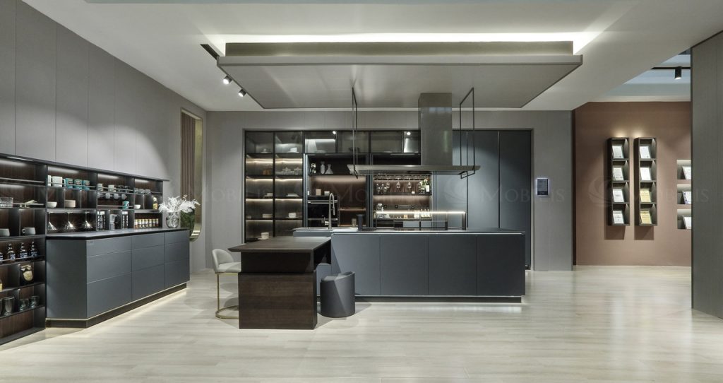 Grigio series - Grey modern simple style stainless steel kitchen ...